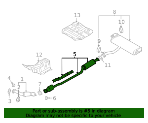 2022-2023 Hyundai Kona Center Muffler 28600-J9NF0 | HyundaiParts.Online