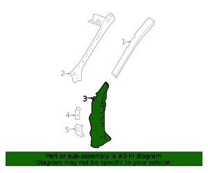2019-2020 Nissan Altima Hinge Pillar Reinforced G6261-6CAMA | QuirkParts