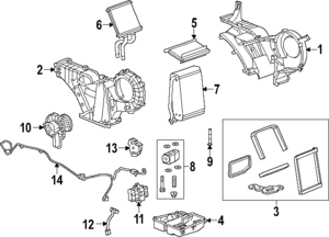2015-2020 GM Air Conditioning Evaporator Core Kit with Seals 84445411 ...