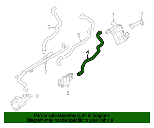 64-53-9-119-168 - Water hose inlet 2.1 2009-2019 BMW | AutoNationParts.com