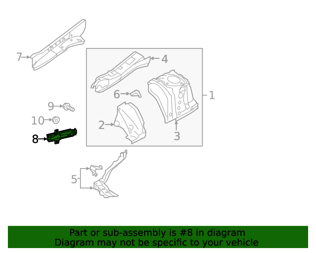 2019-2024 Subaru Forester Gusset 50825SJ0009P | Subaru Parts Store
