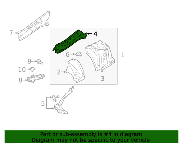 2019-2024 Subaru Forester Upper Rail 51610SJ0009P | Subaru Parts Store