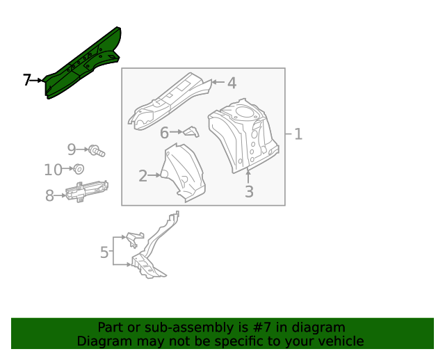 2019-2024 Subaru Forester Upper Frame 51021SJ0009P | Subaru Parts Plus