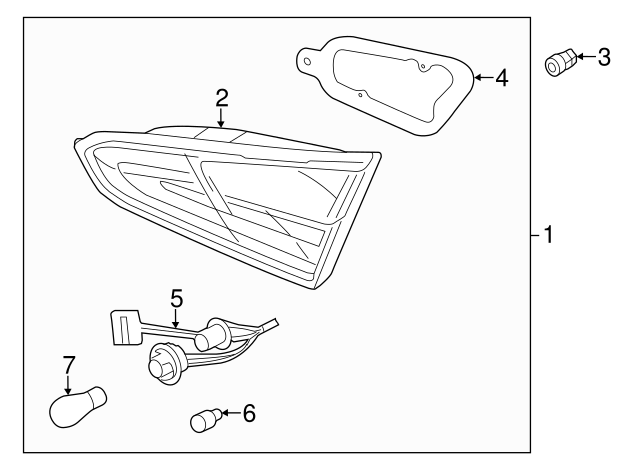92403-B0600 - Backup Lamp Assembly 2017-2018 Kia Forte | Kia.Parts Store