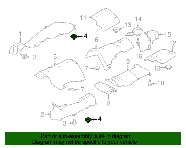 Genuine OEM Floor Pan Heat Shield Nut Part# LR033698 Fits 2013-2023 ...