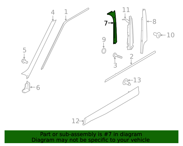 LR043841 - Door Applique 2014-2022 Land Rover Range Rover Sport ...