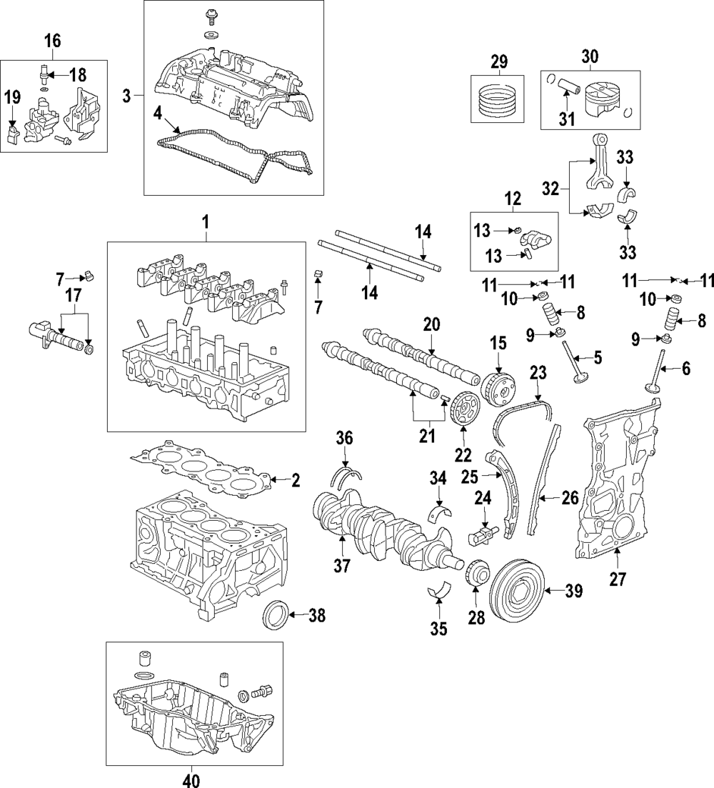 OEM 2015-2019 Honda Fit Engine Variable Valve Timing (Vvt) Solenoid ...