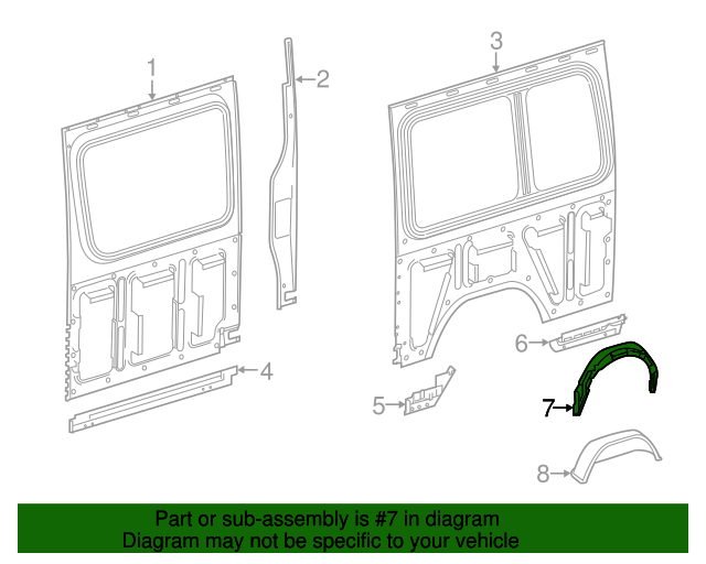 2010-2018 Mercedes-Benz Inner Wheelhouse 906-630-46-40 ...