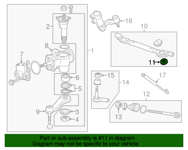 2011-2022 GM Steering Linkage Relay Rod Bushing Spacer 22754875 ...