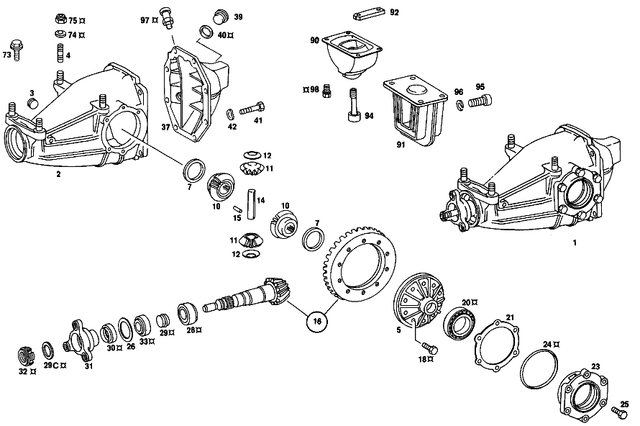 116-350-00-75 - Repair Kit, Rear Axle Carr 1954-1981 Mercedes-Benz ...