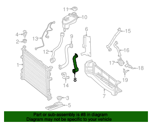 246-501-01-82 - Radiator Coolant Hose 2014-2020 Mercedes-Benz ...