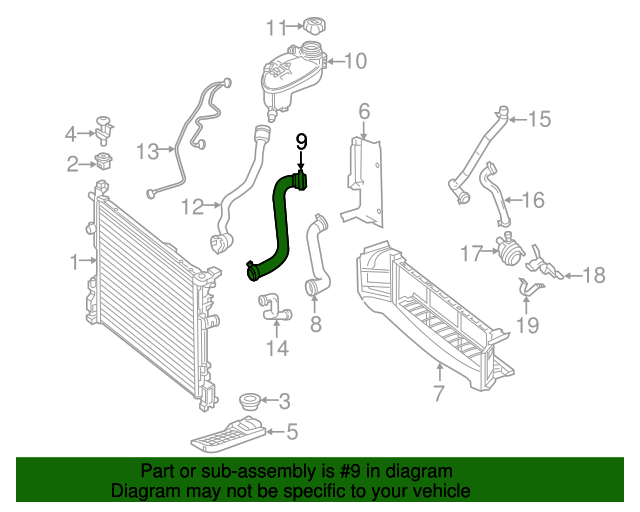 246-501-02-82 - Lower Hose 2014-2020 Mercedes-Benz | Mercedes-Benz USA ...