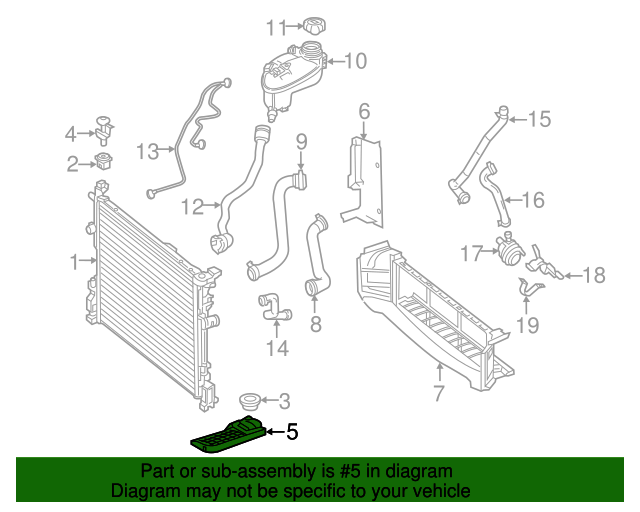 246-504-02-40 - Radiator Mount Bracket 2014-2020 Mercedes-Benz ...