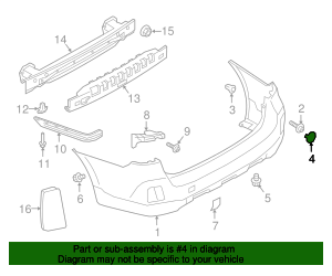 2015-2019 Subaru Bumper Cover Cap 57727AL00A | TascaParts.com
