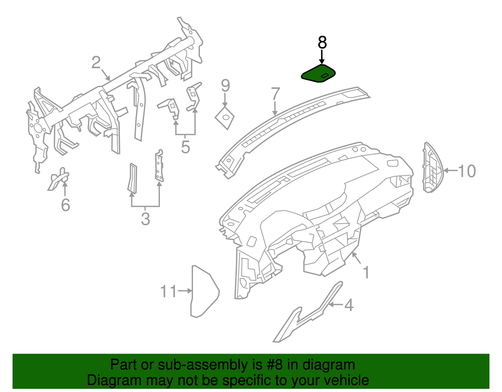 28198-5HA0A - 2017-2020 Nissan Rogue - Speaker Grille | Anicra Nissan Parts