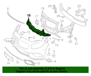2015-2017 Mercedes-Benz S 550 Bumper Impact Absorber 217-885-03-37 | AutoNationParts.com