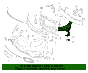 2015-2017 Mercedes-Benz S 550 Side Mount 217-885-03-65 | MB OEM Parts