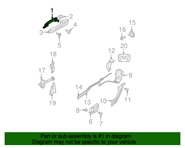 83660-2F000 - Handle 2004-2009 Kia | Kia.Parts Store