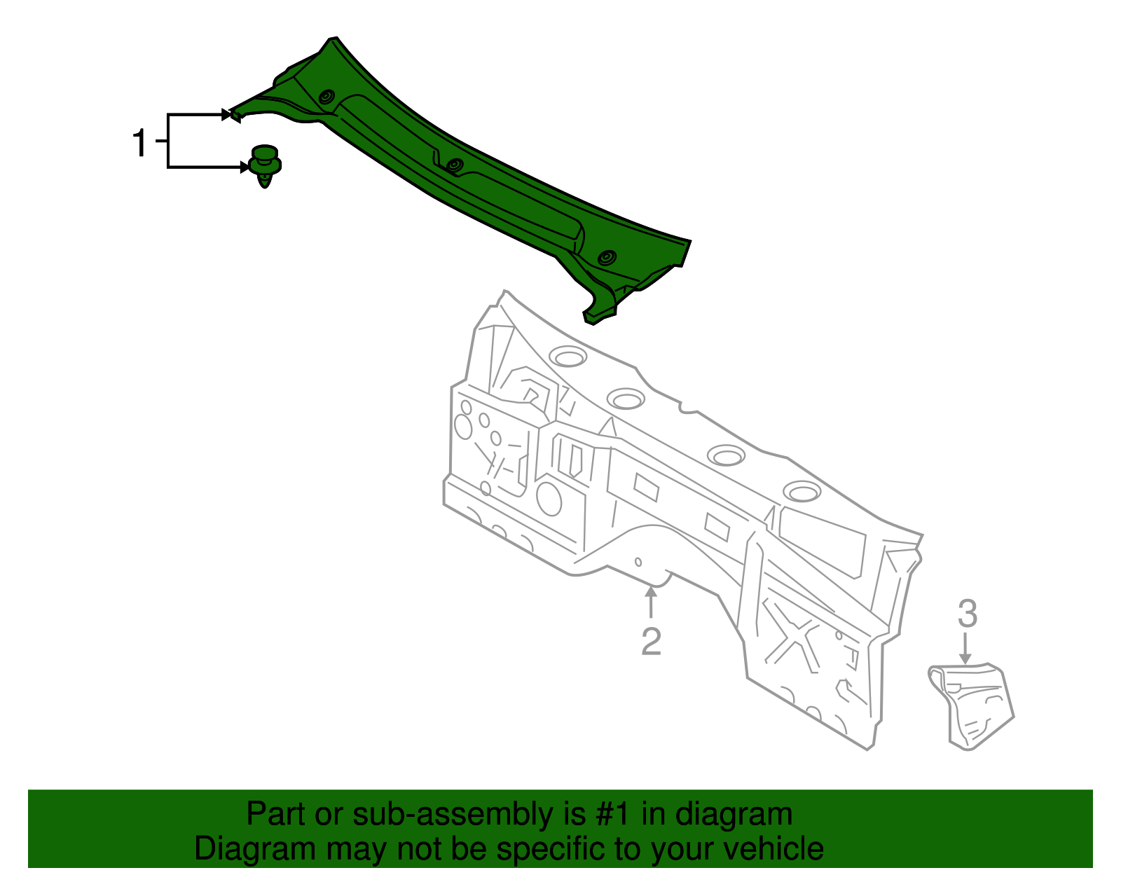 Genuine OEM Cowl Grille Part# LR096164 Fits 2005-2016 Land Rover: Up To ...