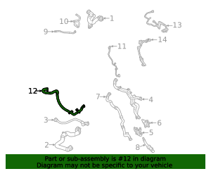 LR123076 - Engine Coolant Overflow Hose 2019-2023 Land Rover ...