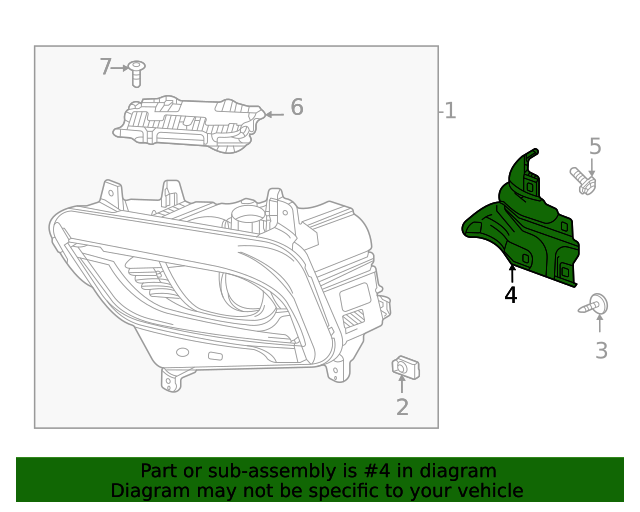 2022-2024 GM Headlamp Bracket 84421604 GM | GMPartsDirect.com