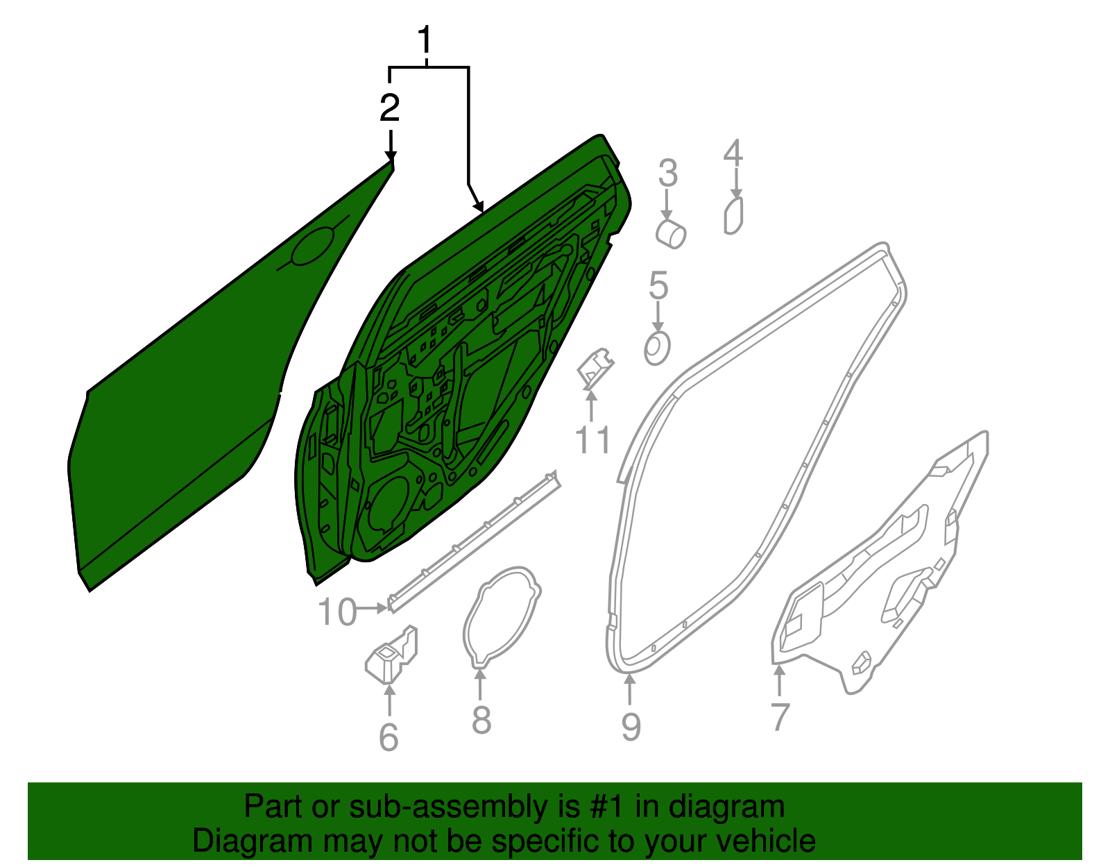 H2101-9AMMA - Door Shell 2013-2019 Nissan Sentra | Nissan Parts ...