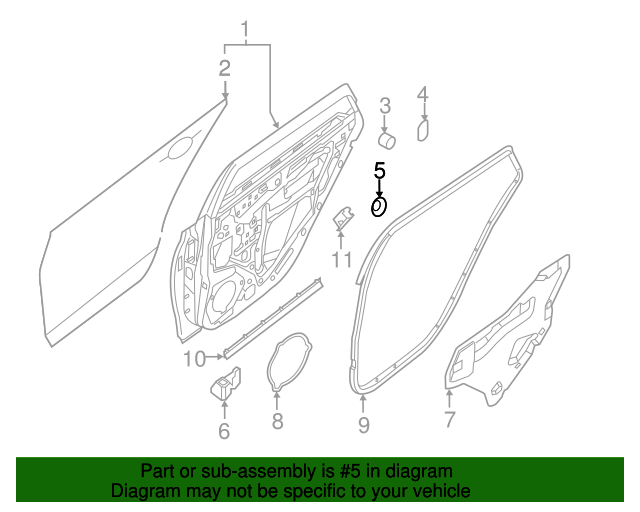 2003-2020 Nissan Door Shell Grommet 80874-AX000 | QuirkParts