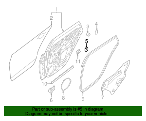 2003-2020 Nissan Door Shell Grommet 80874-AX000 | QuirkParts