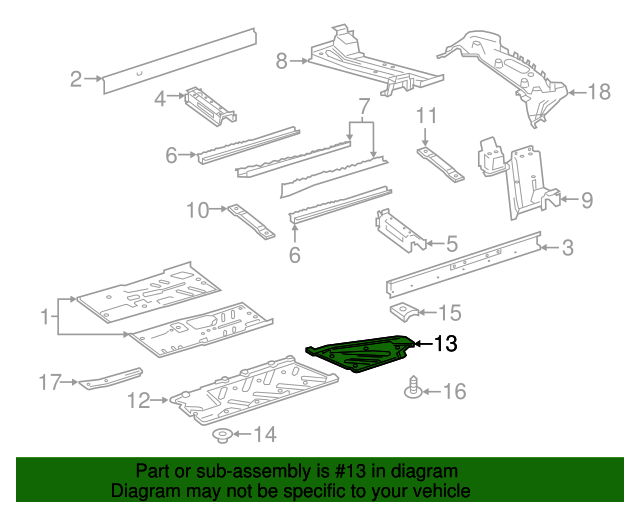 2014-2020 Mercedes-Benz Under Cover 246-684-03-00 | MB OEM Parts