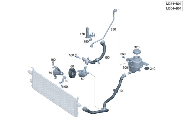 254-501-73-02 - Coolant Hose 2023-2025 Mercedes-Benz | Mercedes-Benz ...
