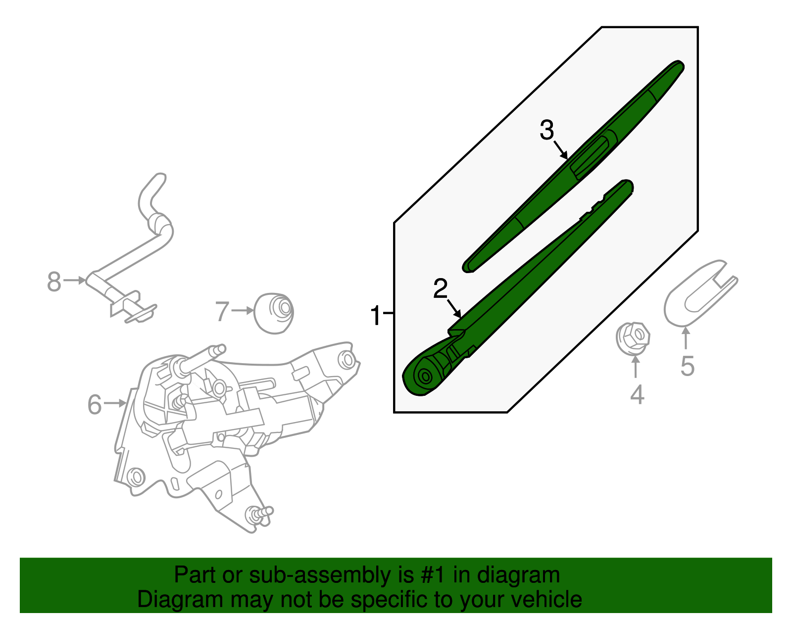 28780-5AA0A - Wiper Arm Assembly - 2015-2023 Nissan Murano | Nissan OEM ...