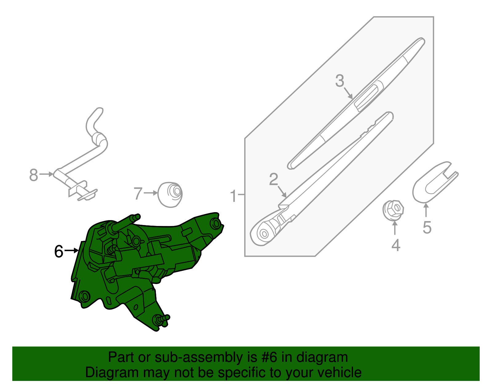 2015-2024 Nissan Murano Wiper Motor 28710-5AA0A | Nissan Parts Central
