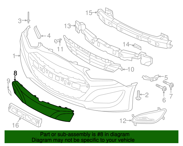 2013-2016 Hyundai Genesis Coupe Center Molding 86541-2M310 | QuirkParts