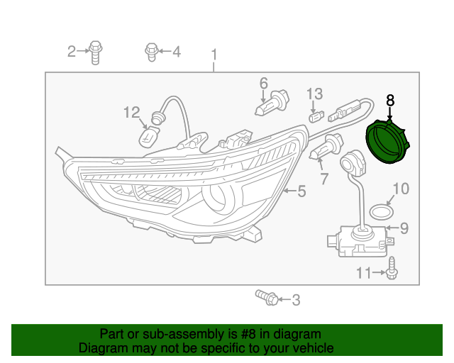 2011-2020 Mitsubishi Hid Bulb Cover 8301B066 | Mitsubishi Parts Central