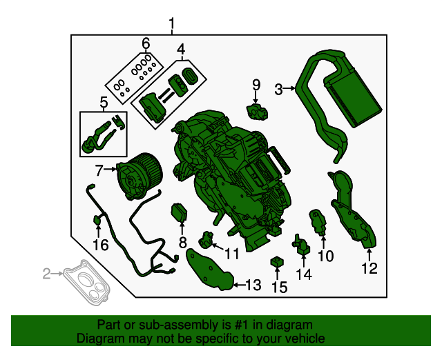LR072511 - AC & Heater Assembly - 2013-2017 Land-Rover | LandRoverLakeBluff
