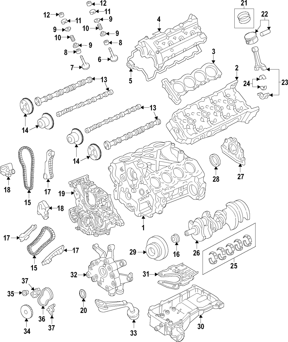 2016-2019 Nissan TITAN XD Crankshaft 12201-EZ40B | TascaParts.com