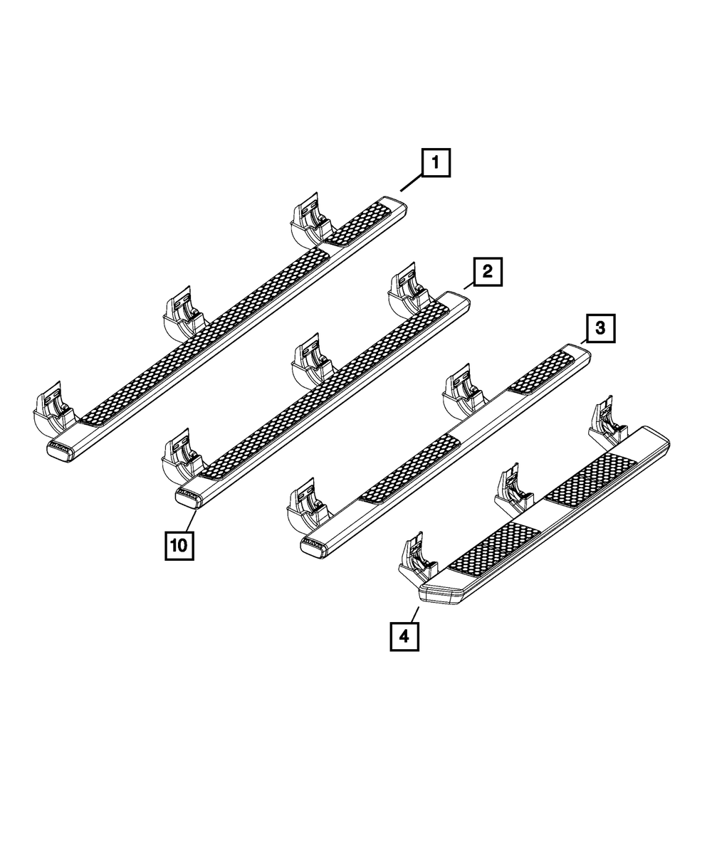 2013-2019 Ram Side Step, Left 68145043AF | Mopar Online Parts