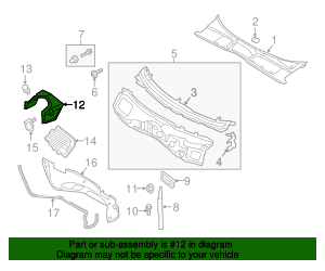 2017-2024 Audi Cowl Water Deflector 8W1-819-979-A | Audi USA Parts