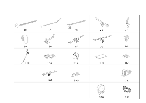 Loom Ties, Cable Mounting Parts and Grommets for 2017 Mercedes-Benz ...