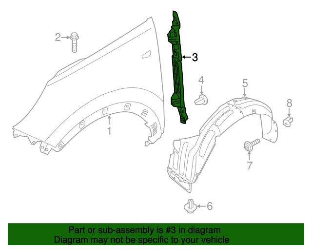 84142-3W000 - Rear Seal 2011-2016 Kia Sportage | Kia.Parts Store