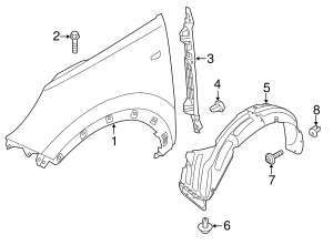 86812-3W000 - Fender Liner 2011-2013 Kia Sportage | Kia.Parts Store