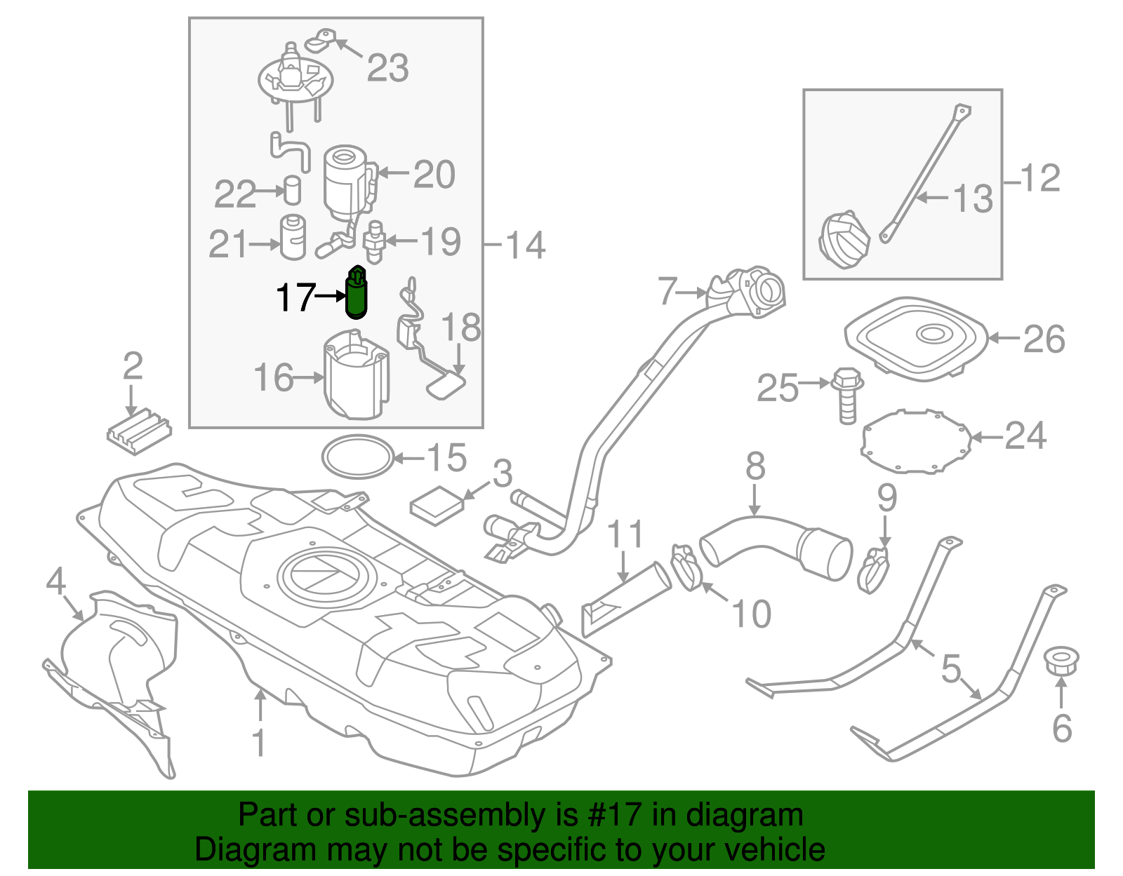 1995-2017 Hyundai Fuel Pump 31111-3S400 | Hyundai Wholesale Direct