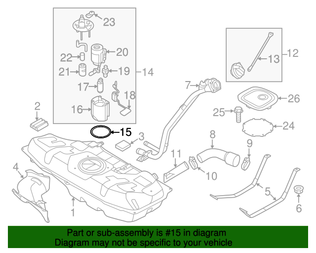 2012-2017 Hyundai Fuel Pump Assembly Gasket 31123-3X000 | OEM Parts Online