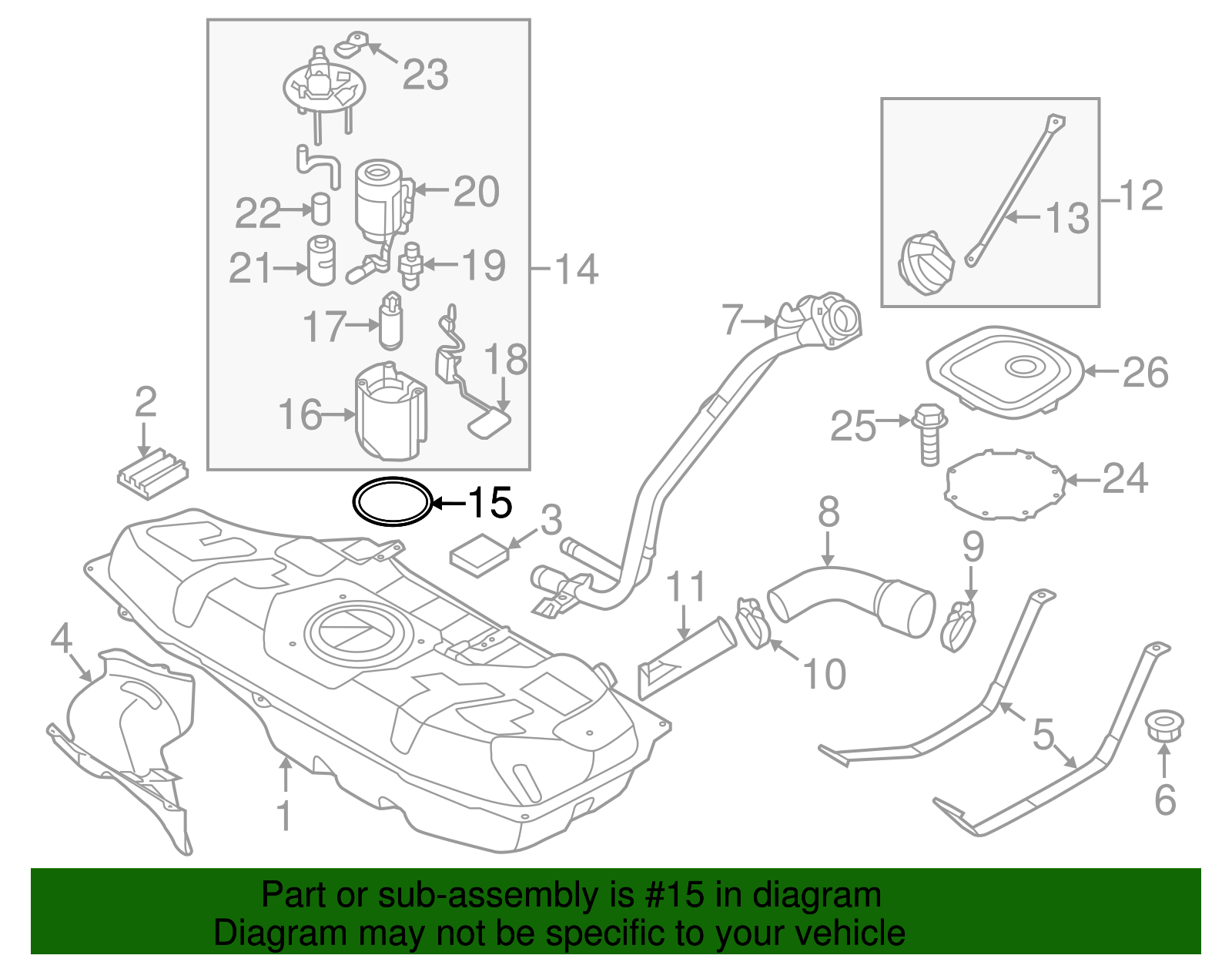 2012-2017 Hyundai Fuel Pump Assembly Gasket 31123-3X000 | Retail ...