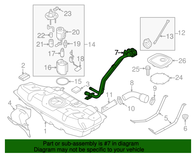 31030-1R501 - Filler Pipe - 2012-2017 Hyundai Accent | World OEM Parts ...