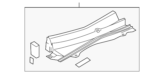 2011-2014 Mazda 2 Cowl Grille - Passenger Side (RH) DF71-50-7R0E ...