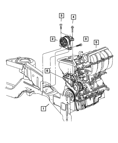 Engine Mounting for 2005 Chrysler Town & Country | Mopar Online Parts