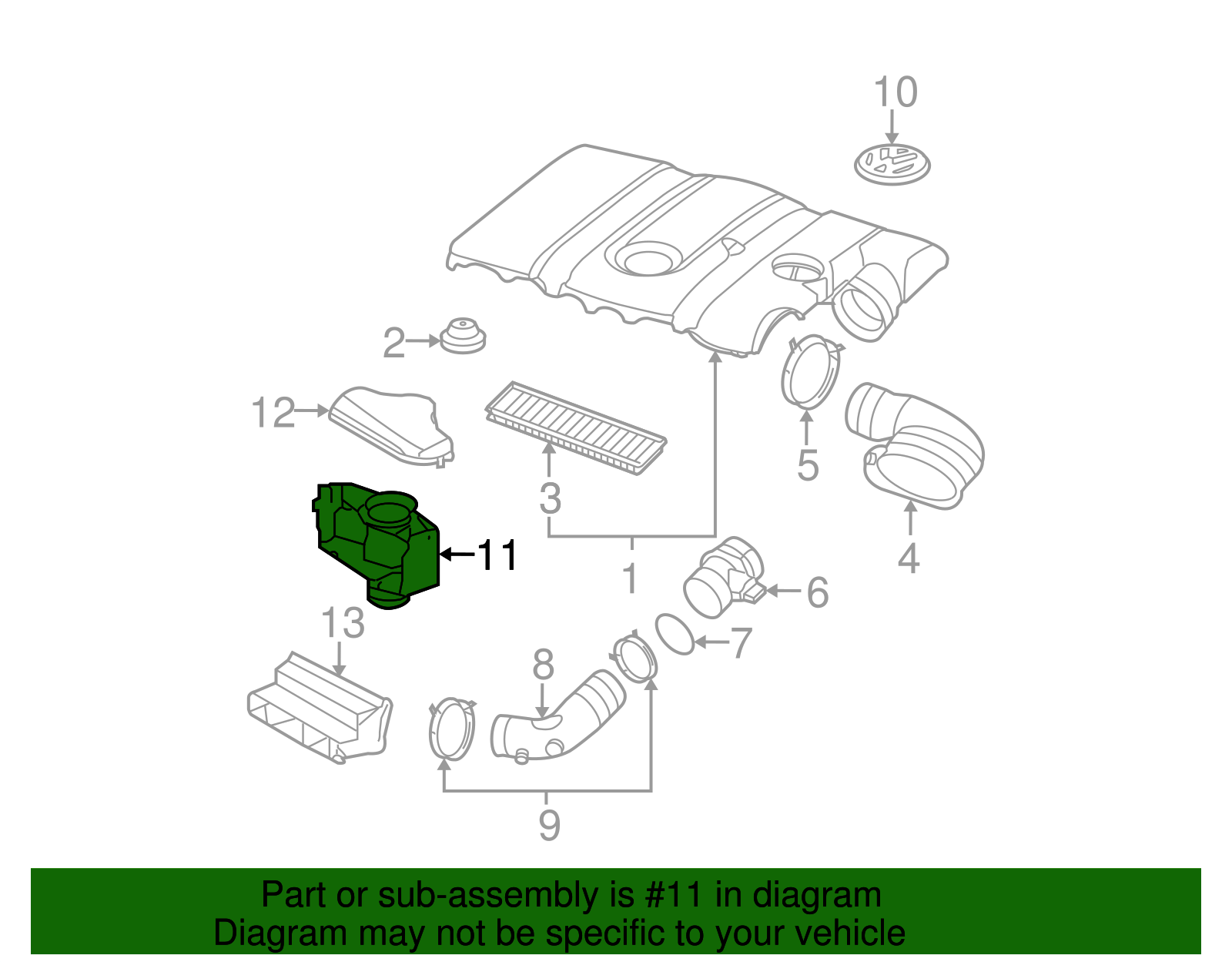 2005-2014 Volkswagen Inlet Connector 1K0-805-962-C-9B9 | OEM VW Parts Haus