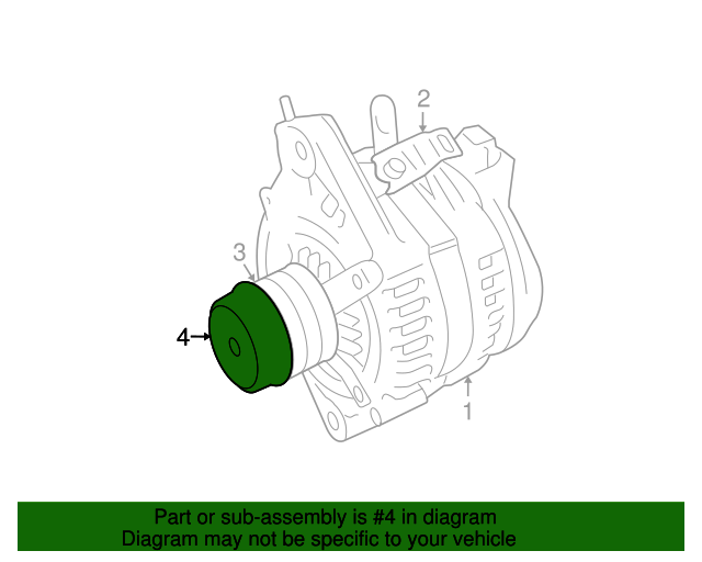 2009-2021 Lexus Pulley Cap 27416-0W050 | Genuine Lexus Parts