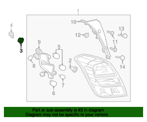 2016-2022 GM Tail Lamp Retainer 11548330 GM | GMPartsDirect.com